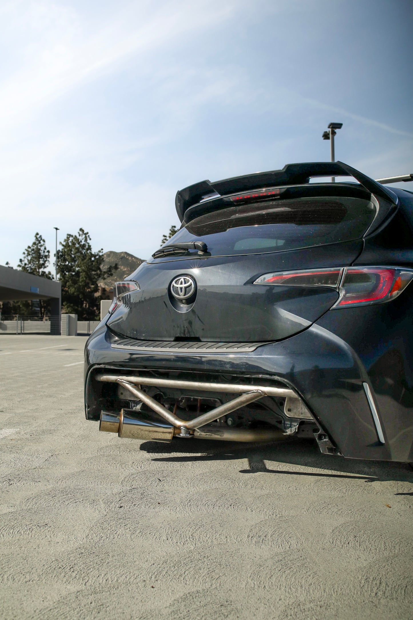 19+ corolla hatchback smooth rear bash bar – Rambo Fabrication